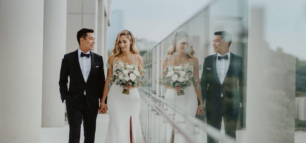 Corrin and Albert's Gorgeous Rooftop Wedding at Hotel X
